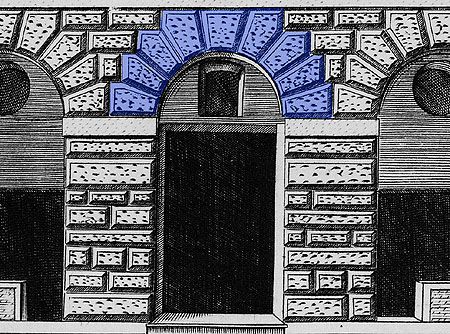 Keilsteinbogen der Pfeilerarkade